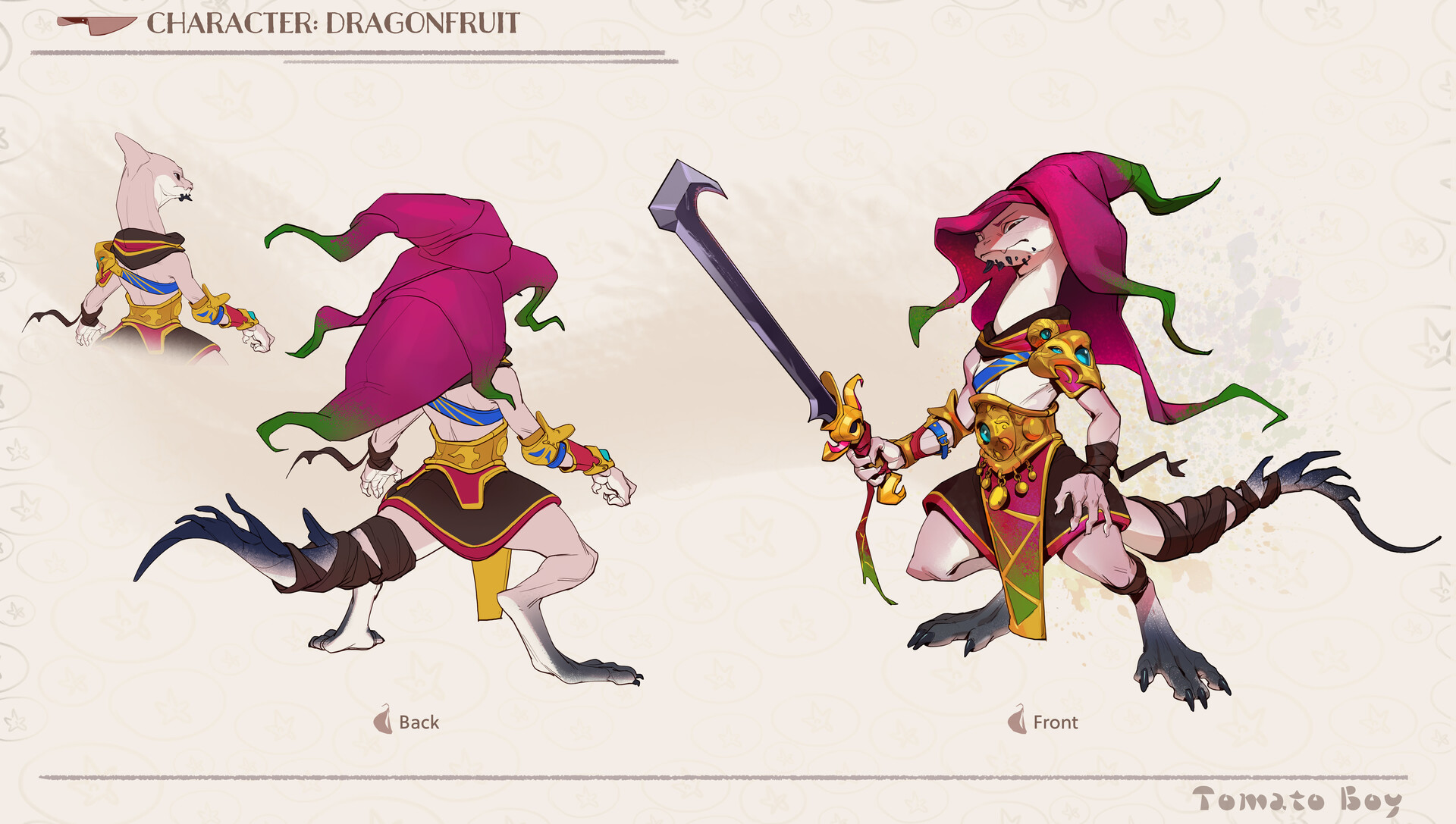 ArtStation - Dragonfruit Character Sheet