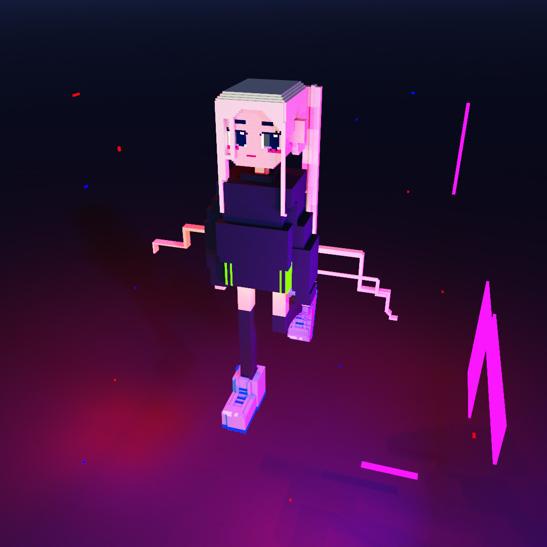 ArtStation - Voxel Girl Characters