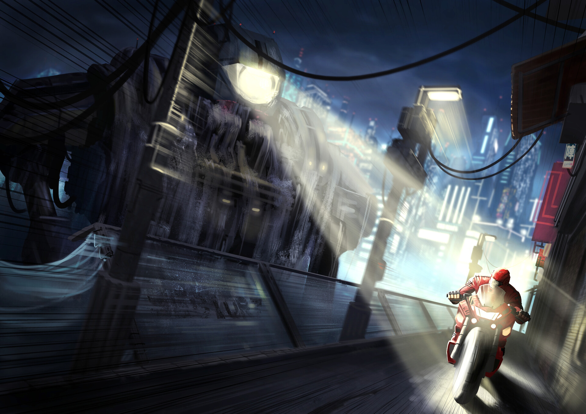 ArtStation - Motorcycle chase