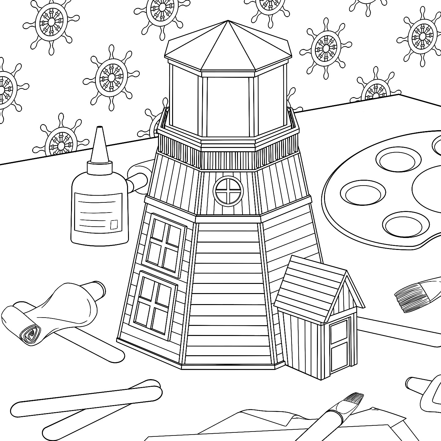 lego coloring pages lighthouses
