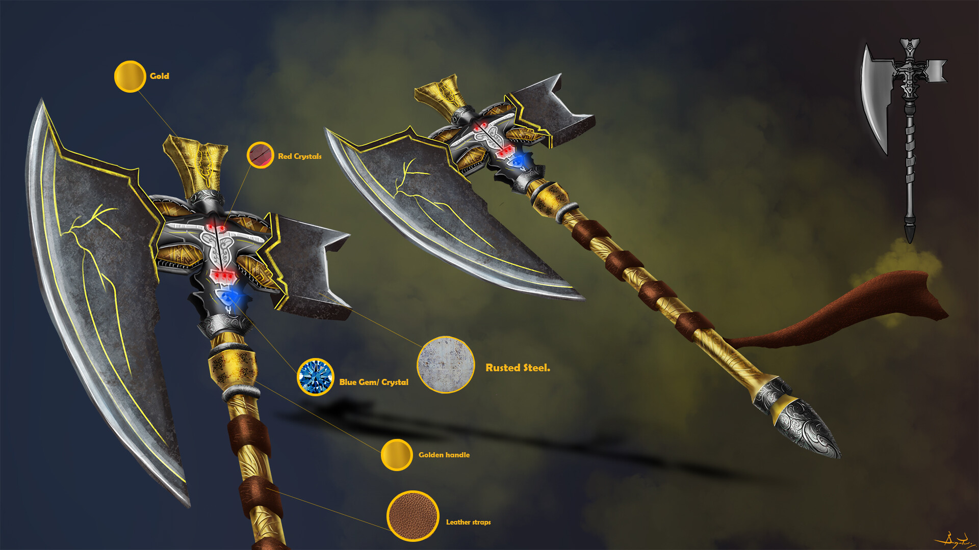 ArtStation - Fantasy Battle Axe