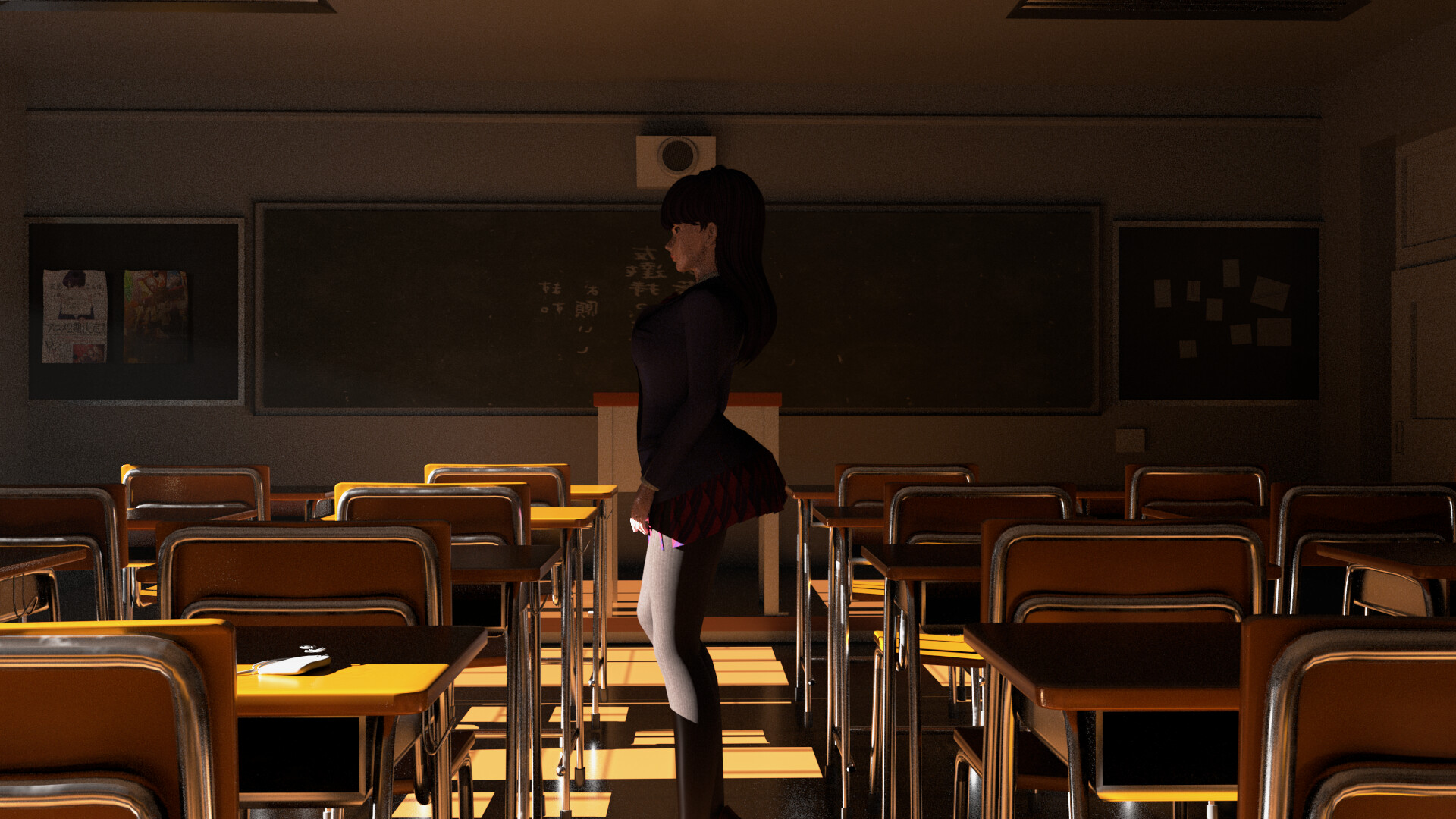 ArtStation - lighting_classroom_fanart_komisan