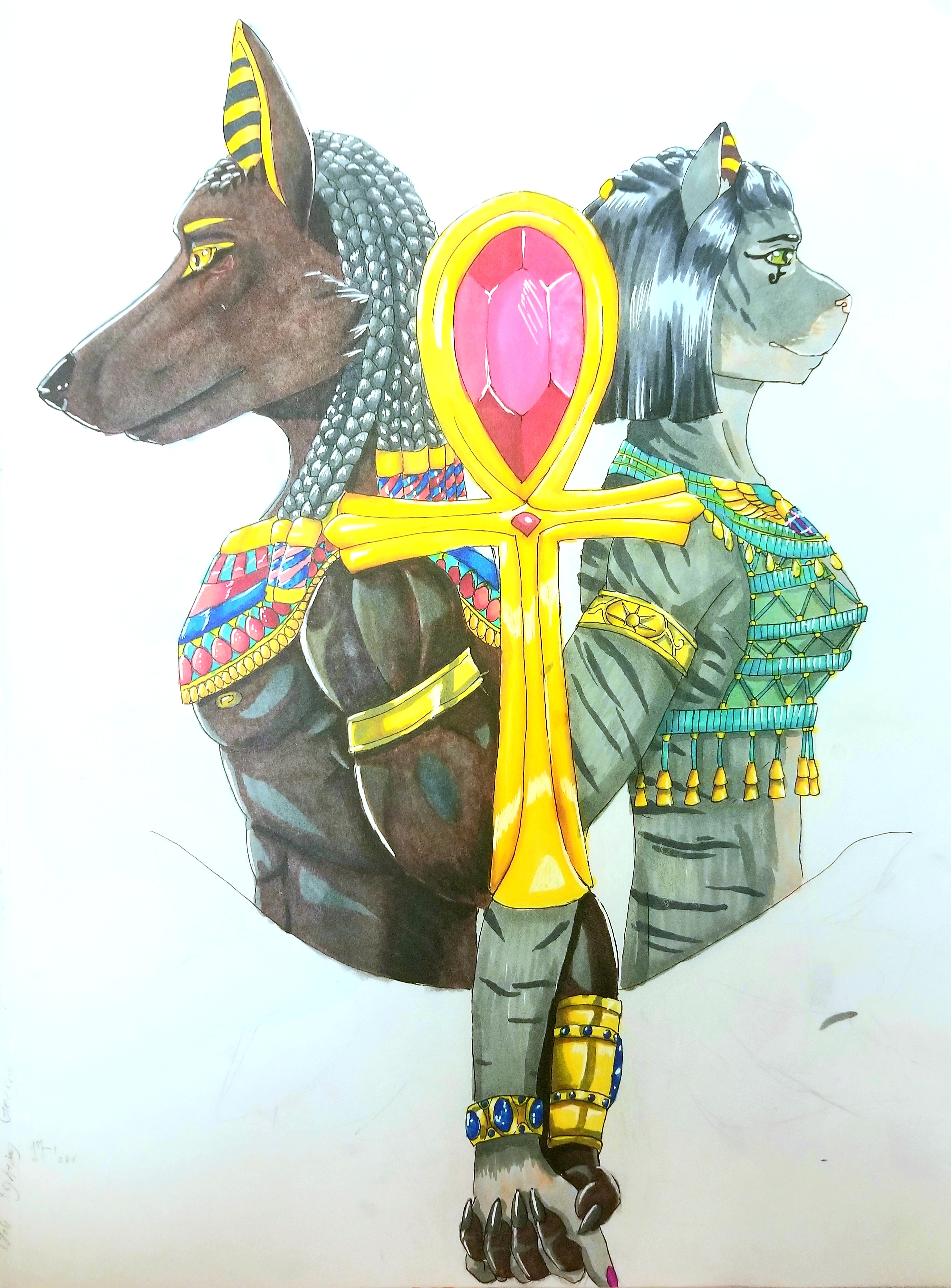 Anubis And Bastet Love Story