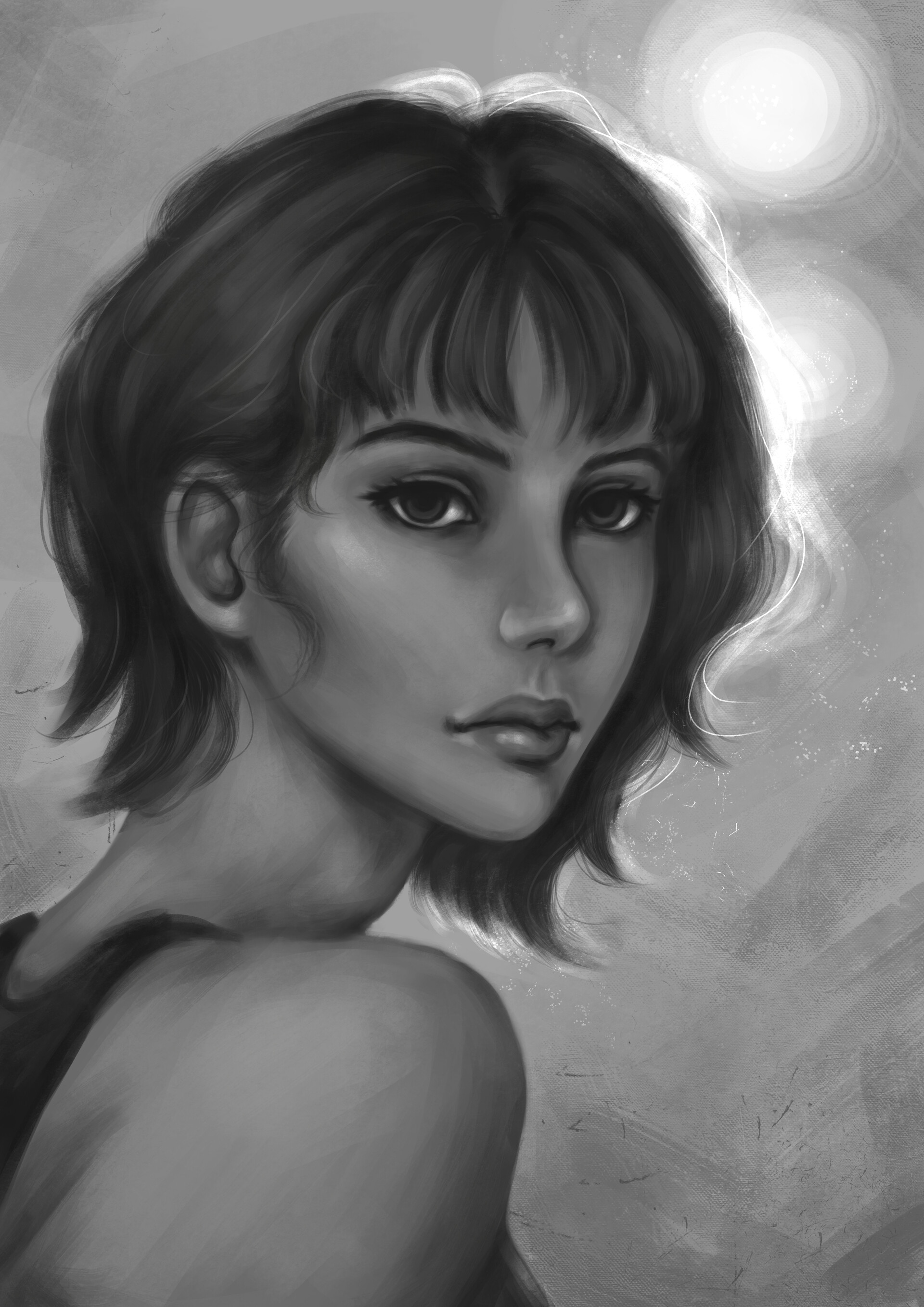ArtStation - B&W portrait