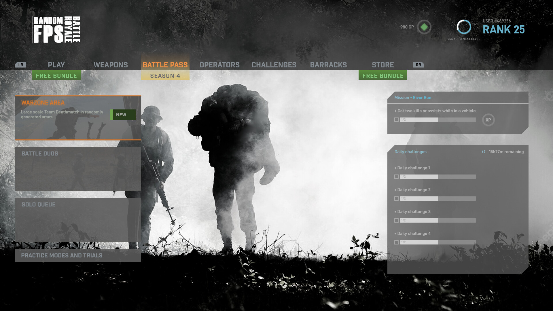 Lazar - FPS Battle Royale Video Game UI