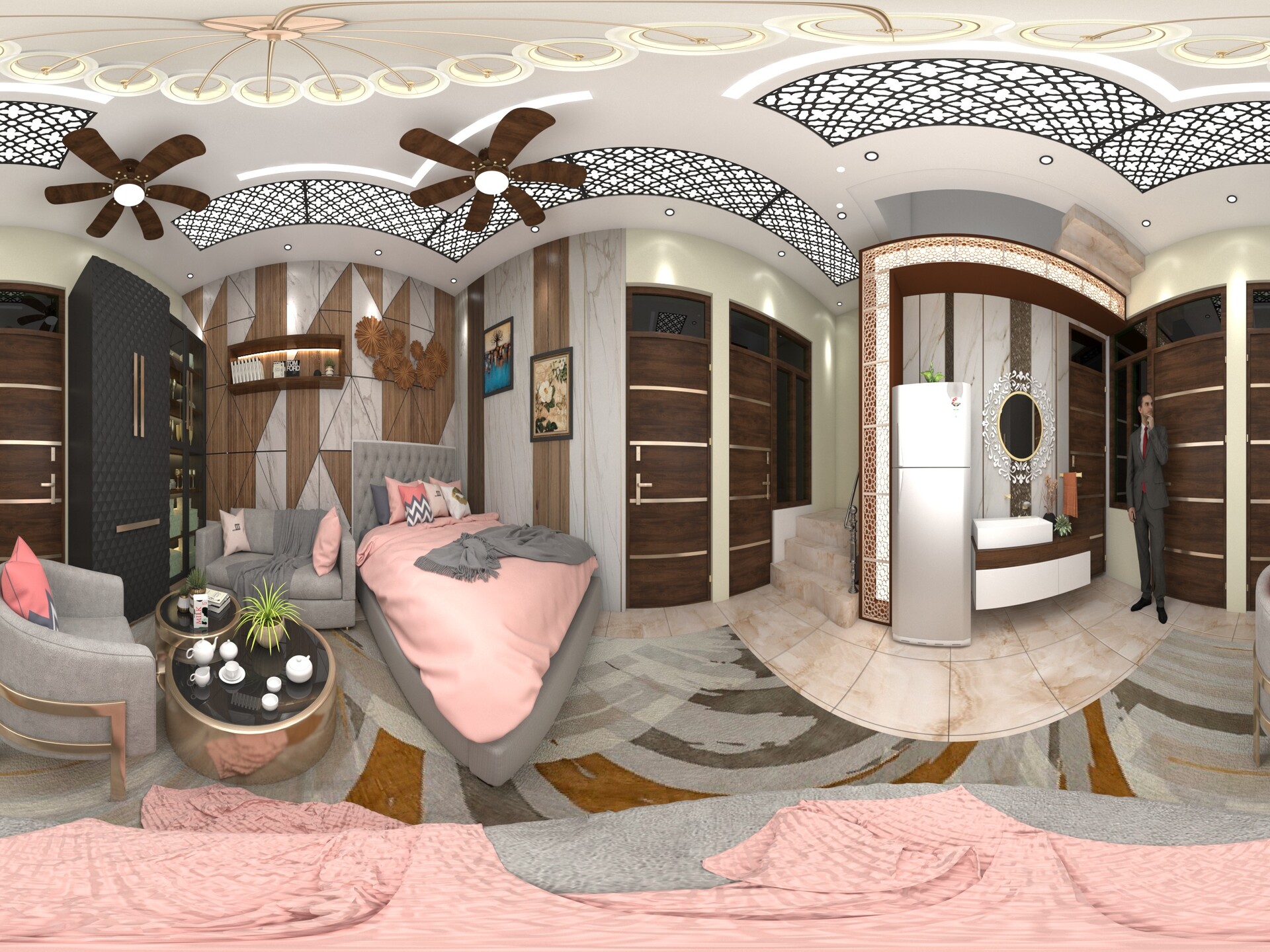 ArtStation - 360 BEDROOM + LOBBY RENDER
