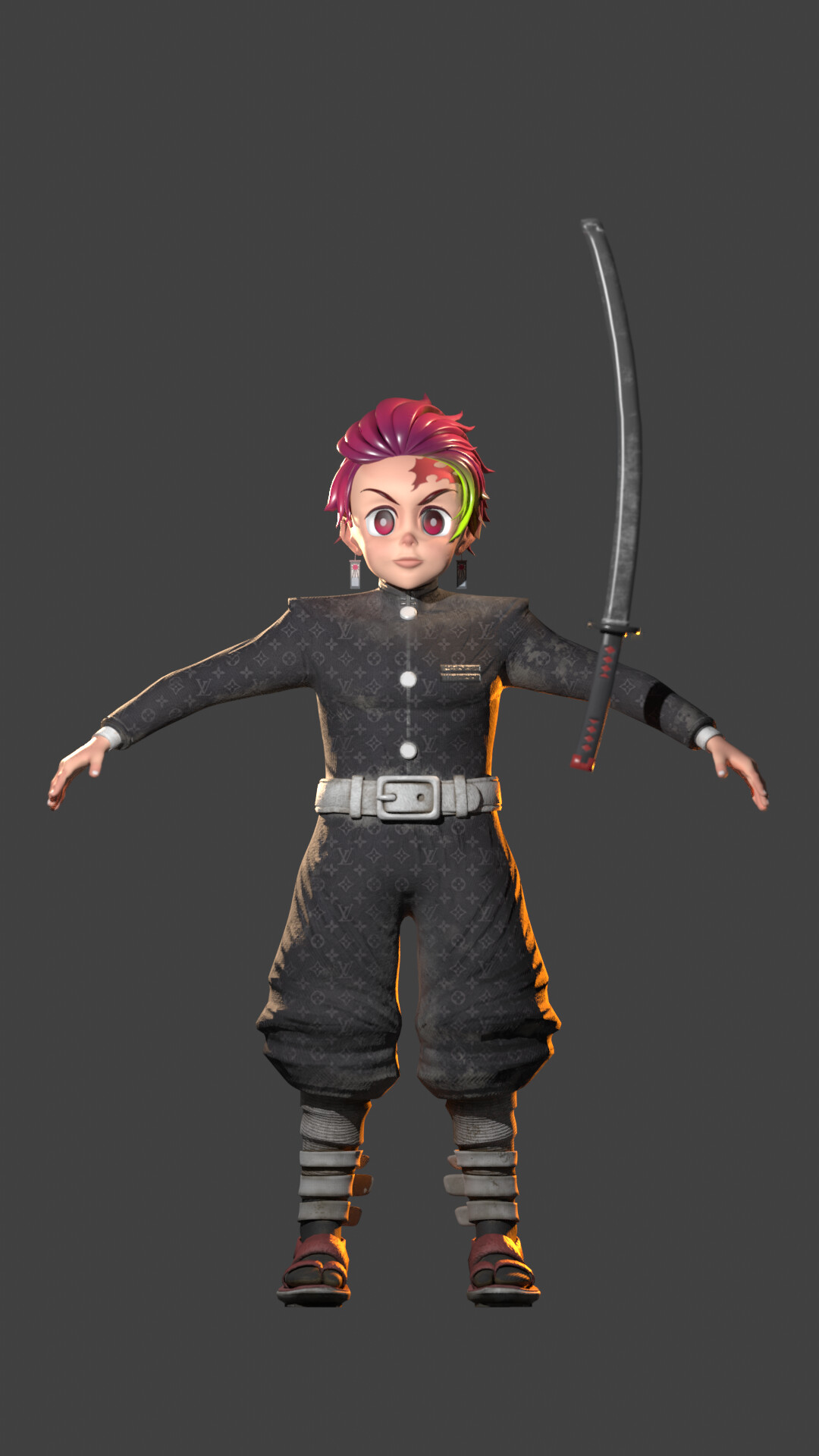 ArtStation - Tanjiro Fan Art 3D Model [Sejaksedari]