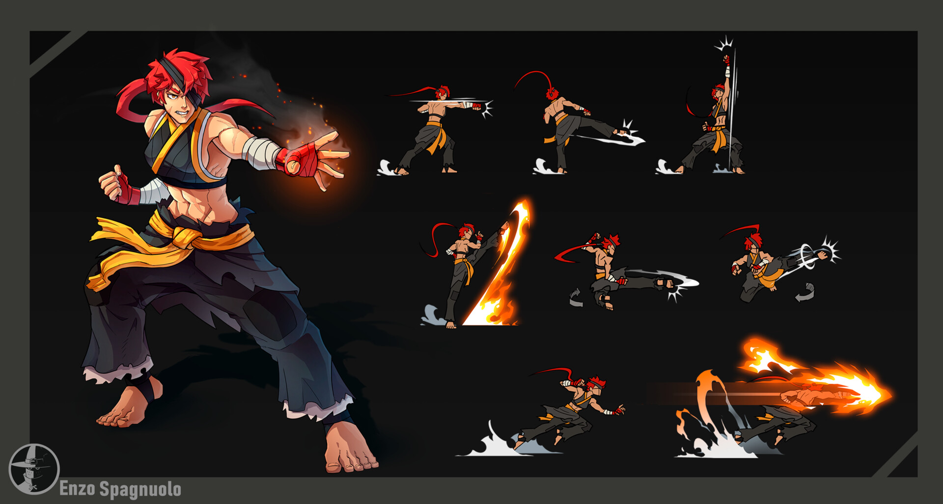 Enzo Spagnuolo (enzospagart) - Fighting game character design: Ragna