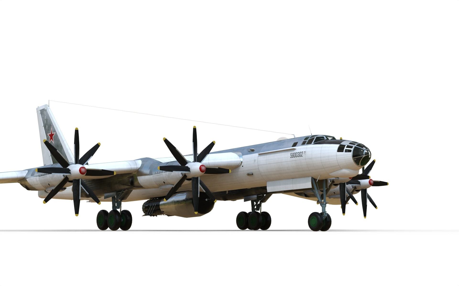 ArtStation - Tupolev Tu-95V Bear A Tsar Bomba 3D model