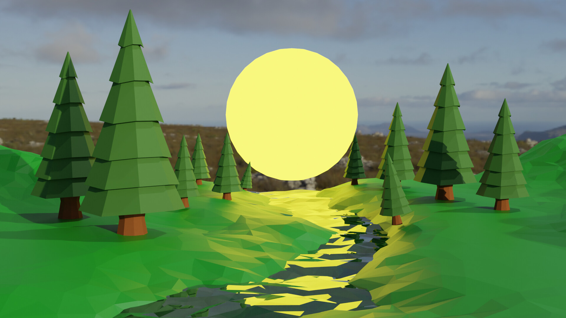 ArtStation - Low poly forest