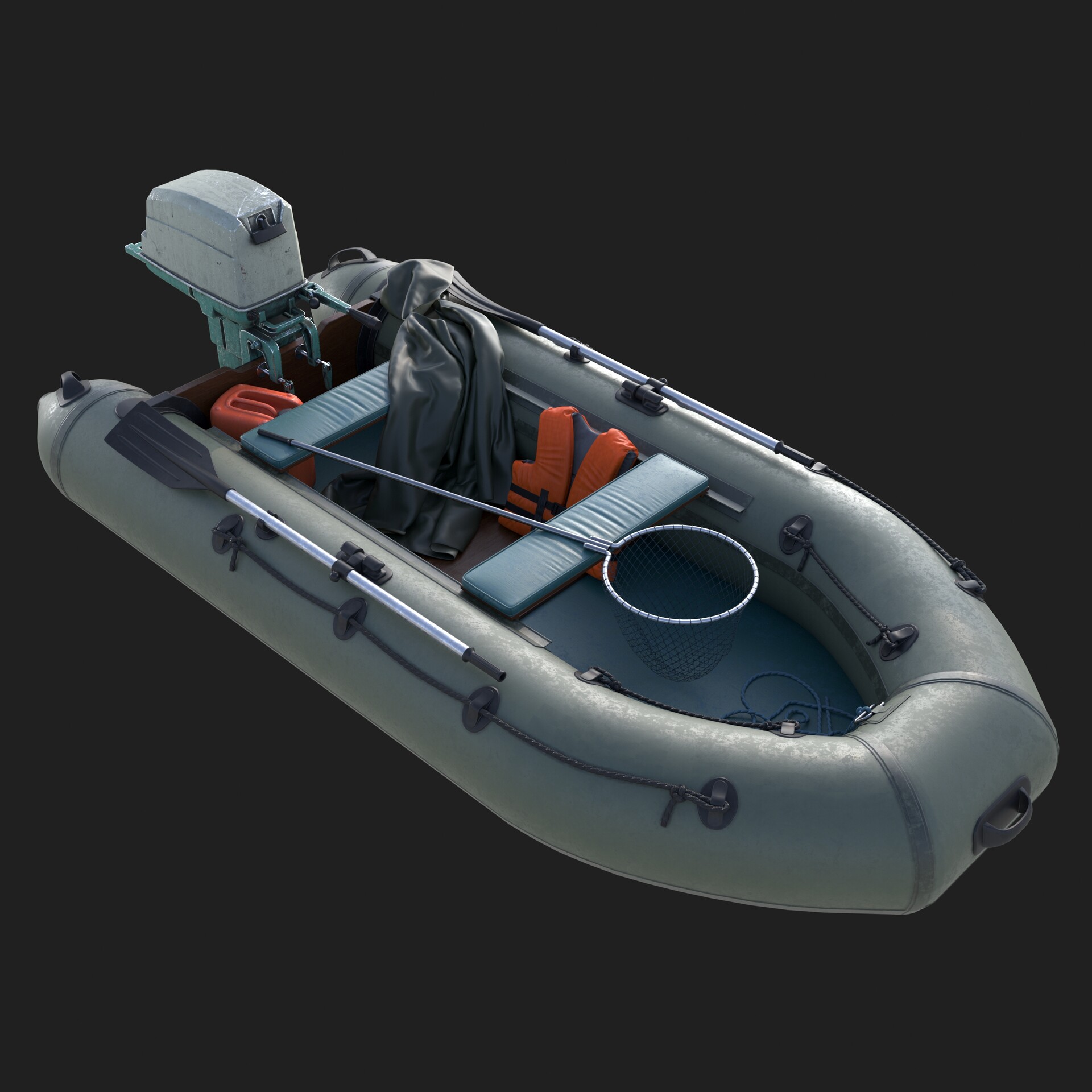 ArtStation - inflatable boat
