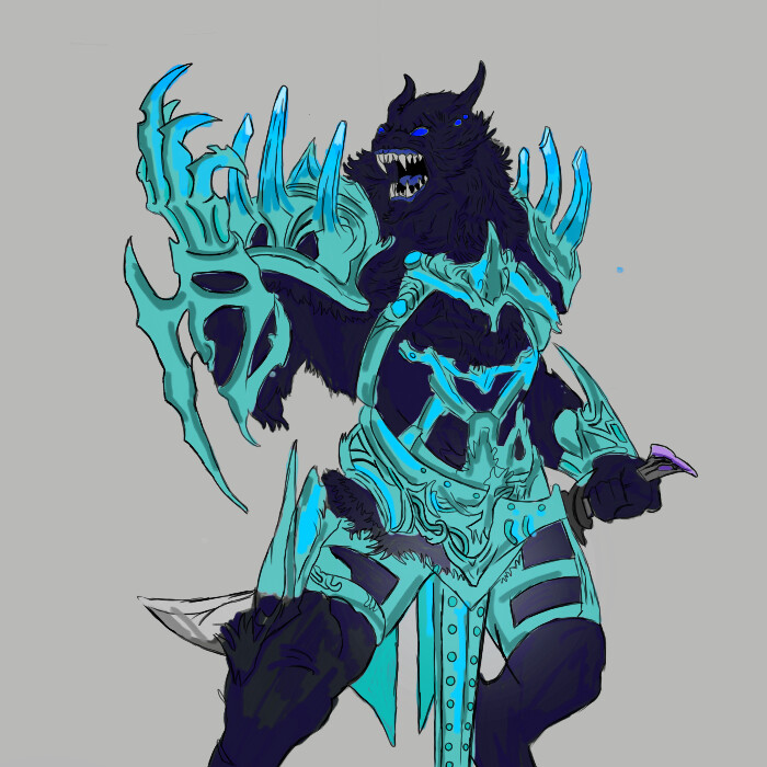 ArtStation - Wolf samurai