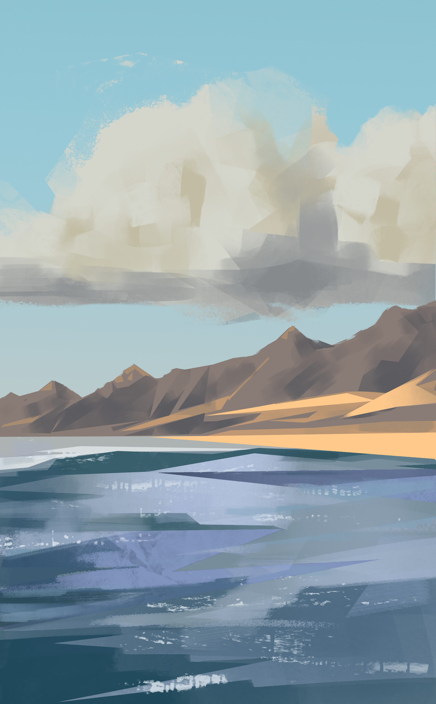 ArtStation - Minimalist landscape