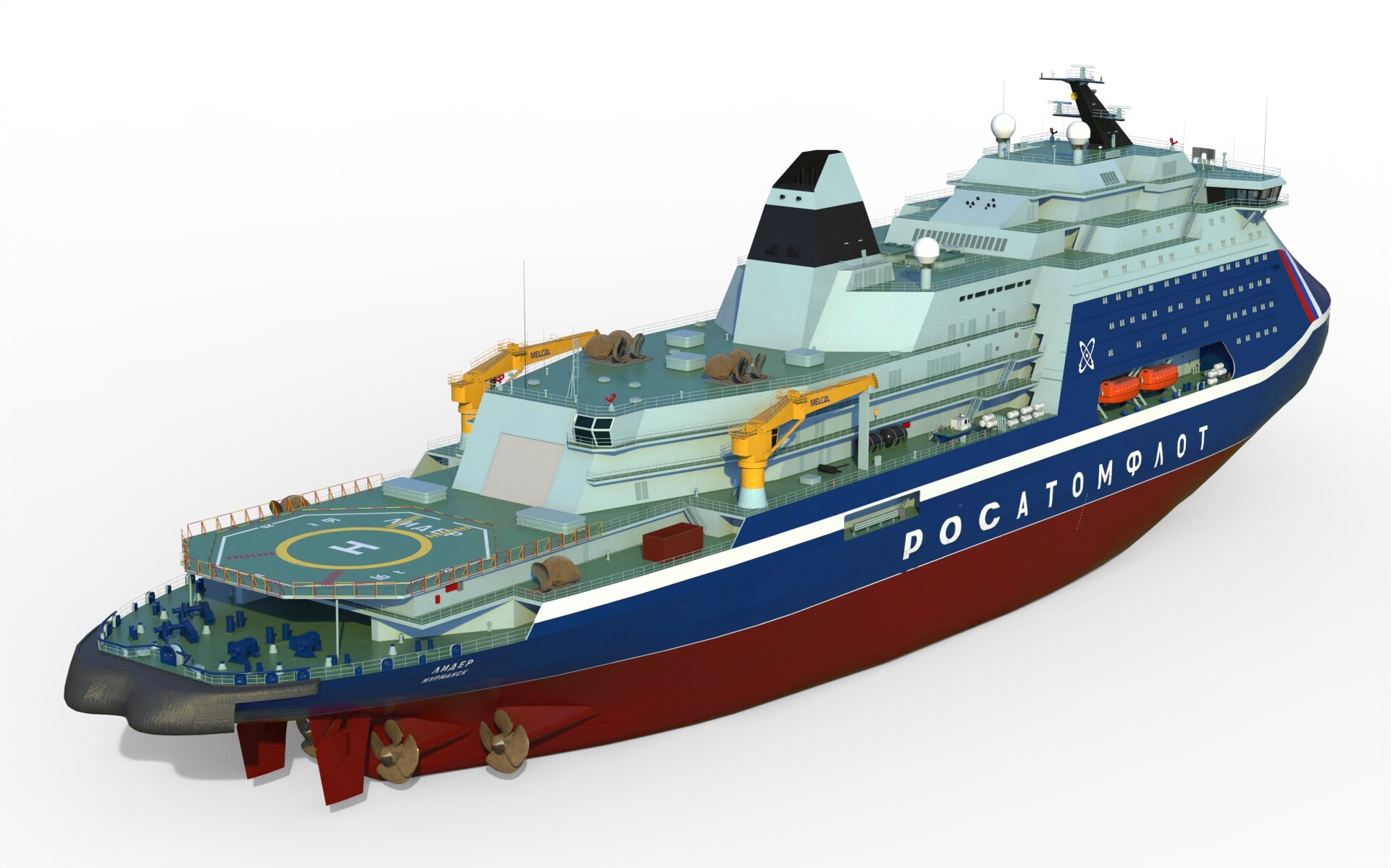 Tim Samedov - Icebreaker Lider Project 10510 3D model