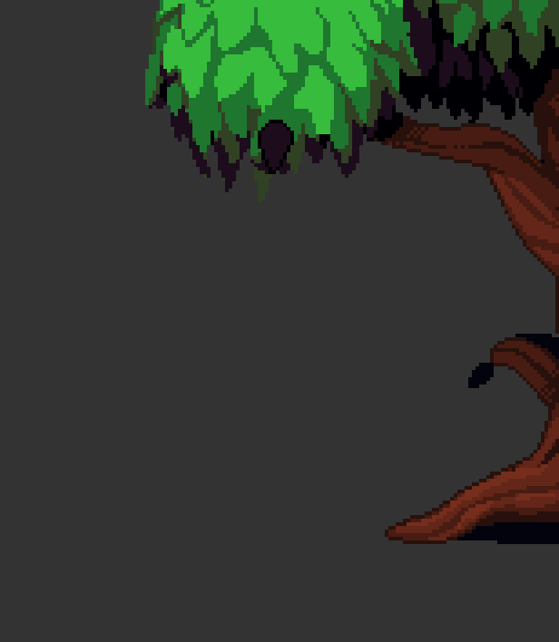 pixel art tree animation