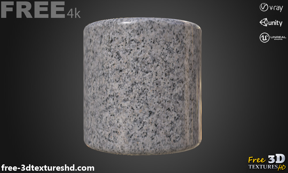 3D textures PBR free Download - Grey Granite Marble PBR Texture 3D High ...
