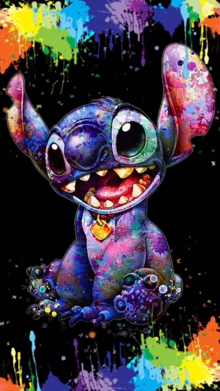 ArtStation - stitch in a holi party