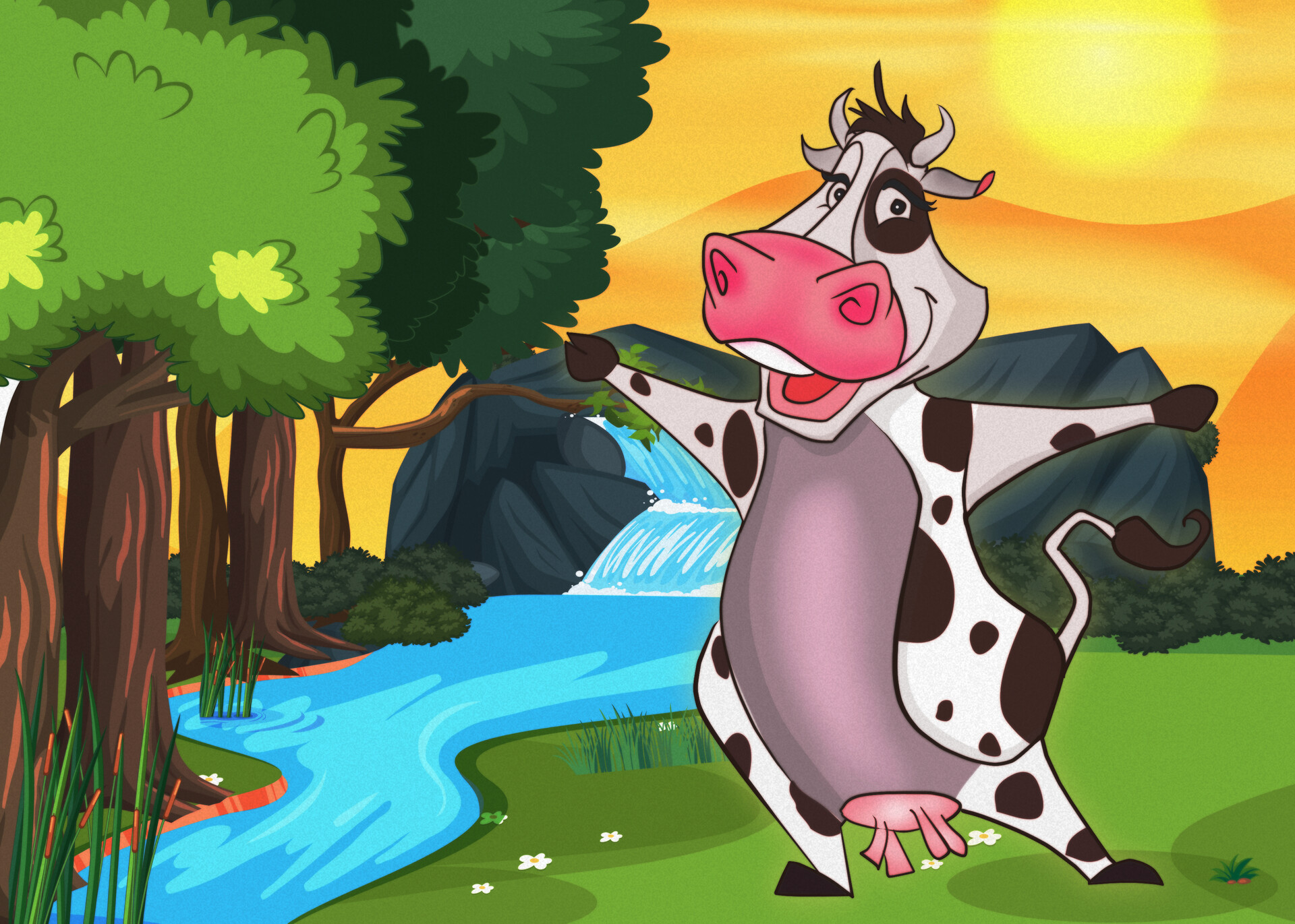 ArtStation - cow drawing