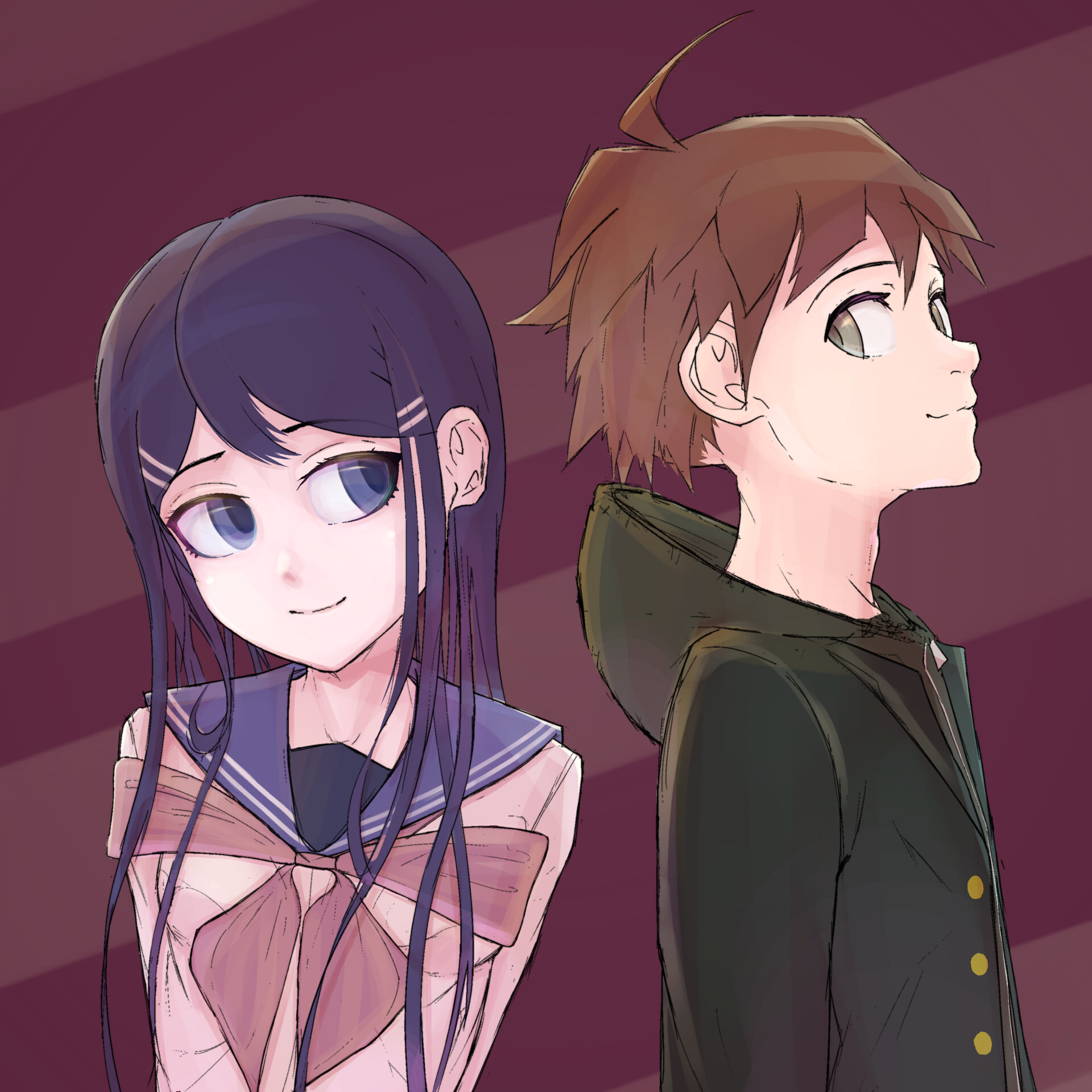 ArtStation - Maizono Sayaka & Naegi Makoto