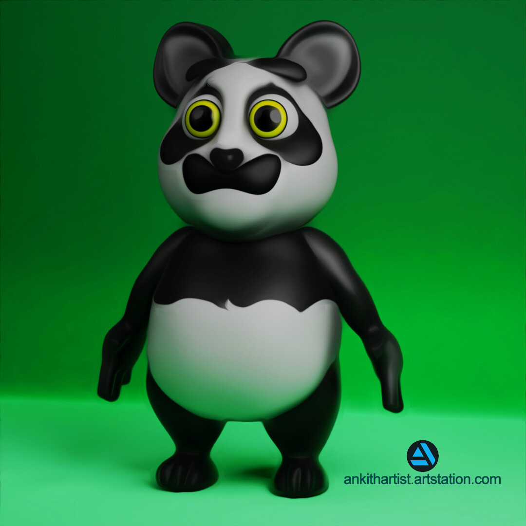 ArtStation - PANDA CHARACTER MODELING TEXTURE AND LIGHTING