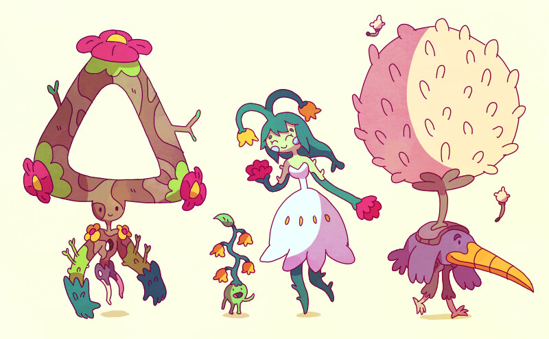 ArtStation - flower characters