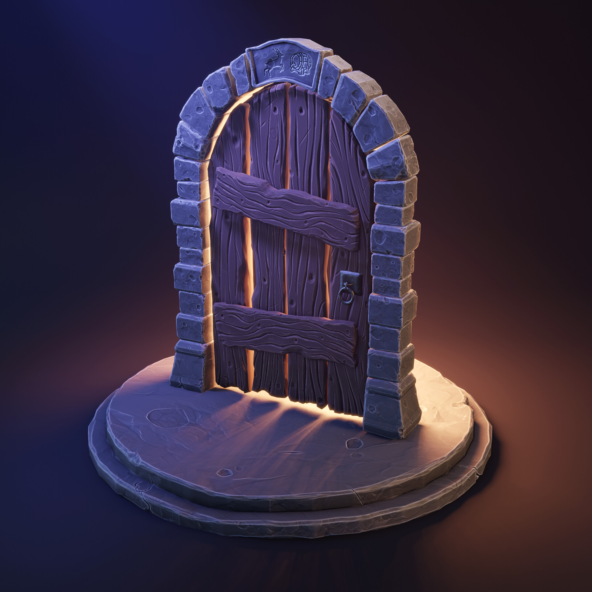 ArtStation - Tavern Door to the prancing Bambi
