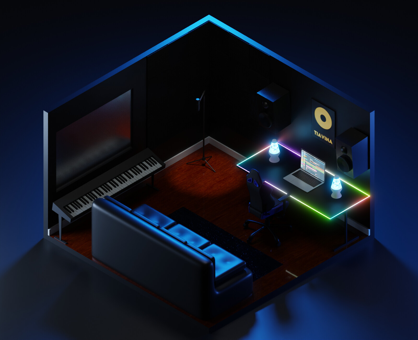 ArtStation - Isometric Recording Studio