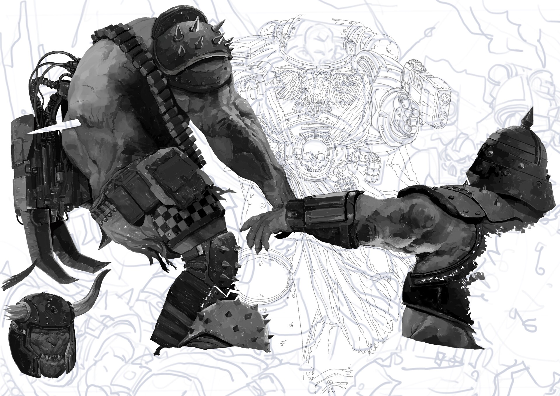 Daniel Irwin - Battle Scene (Lamenters Chapter Space Marines vs Goff ...