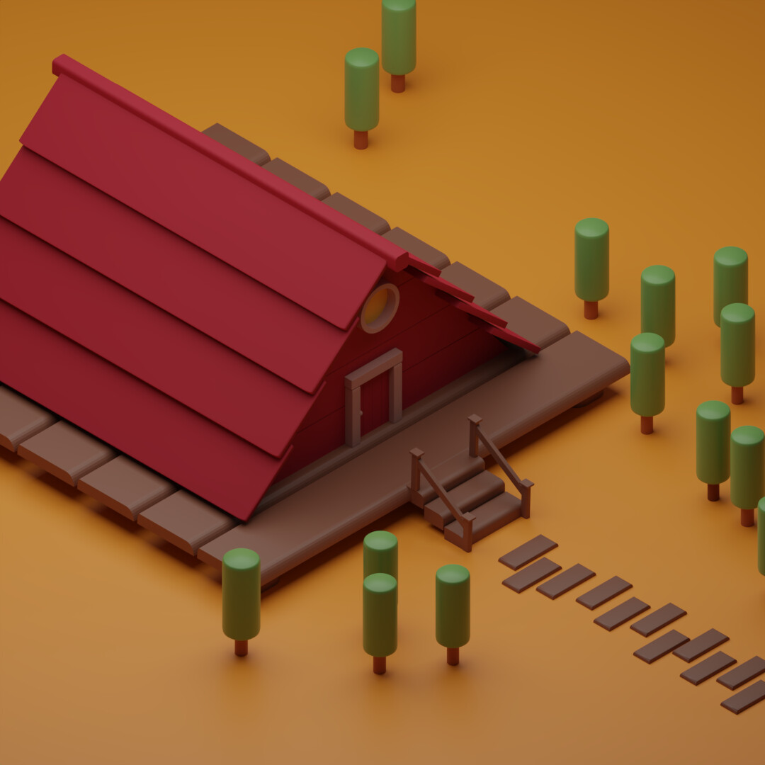 ArtStation - Cartoon Cabin
