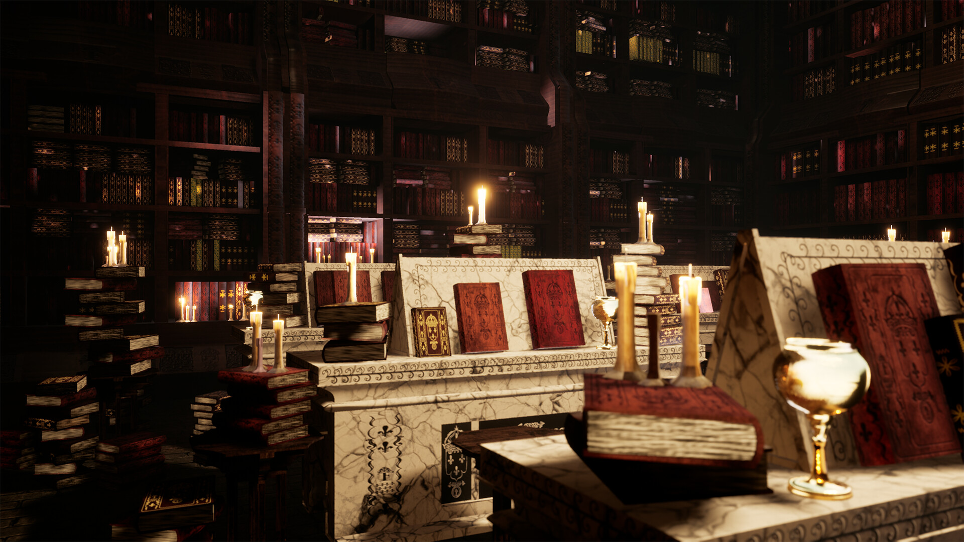 ArtStation - medieval library
