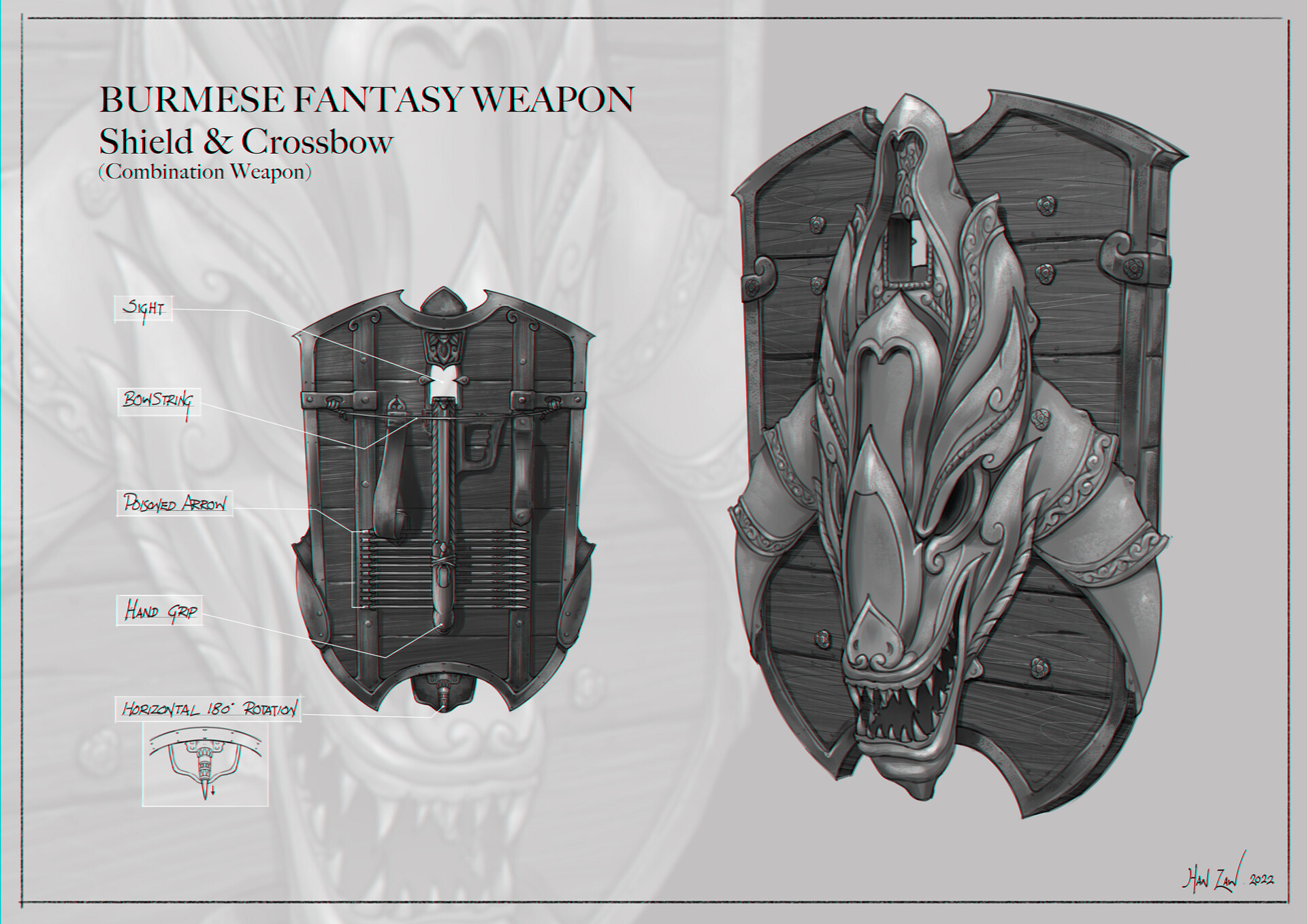 ArtStation - Burmese Fantasy Weapon Design