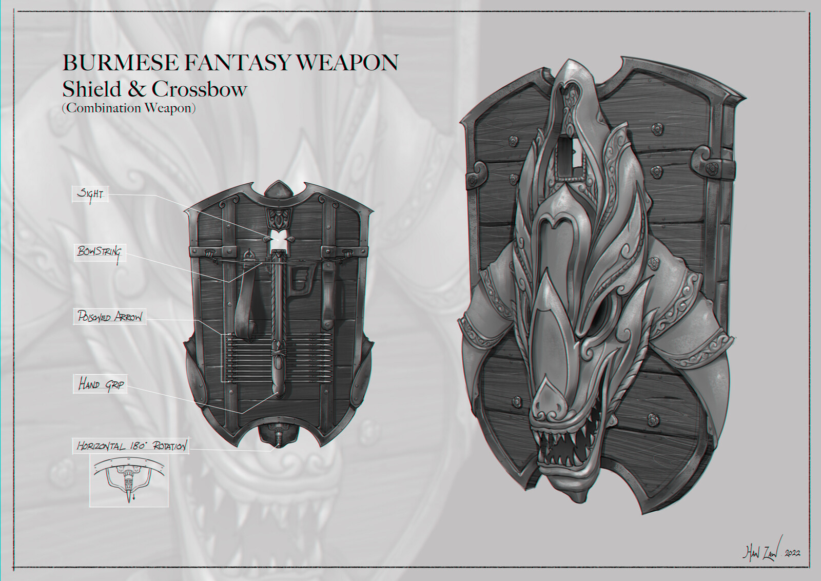 Han Zaw - Burmese Fantasy Weapon Design