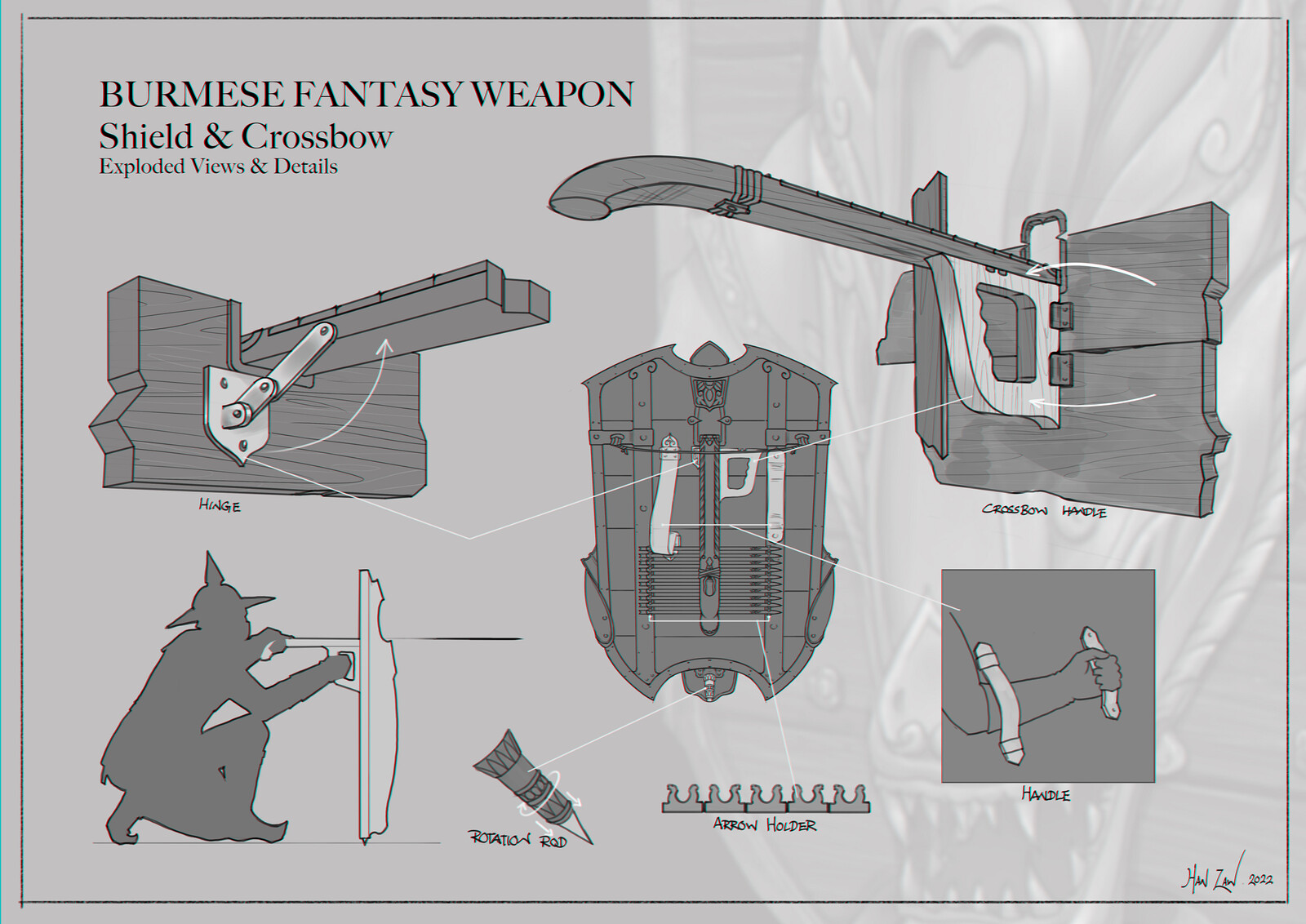 Han Zaw - Burmese Fantasy Weapon Design