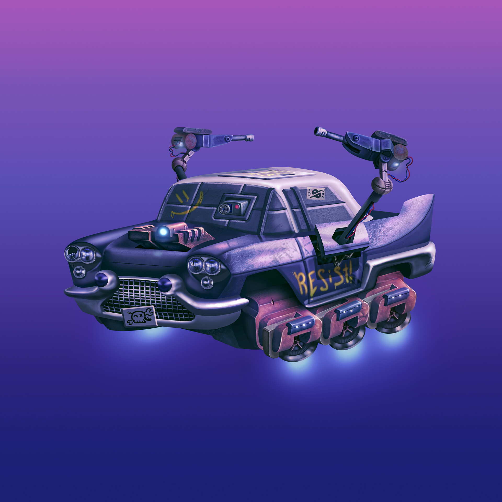 ArtStation - cyber car concept