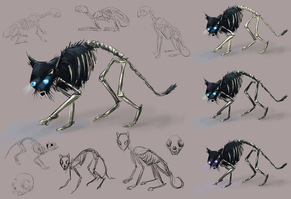 ArtStation - hell cat concept