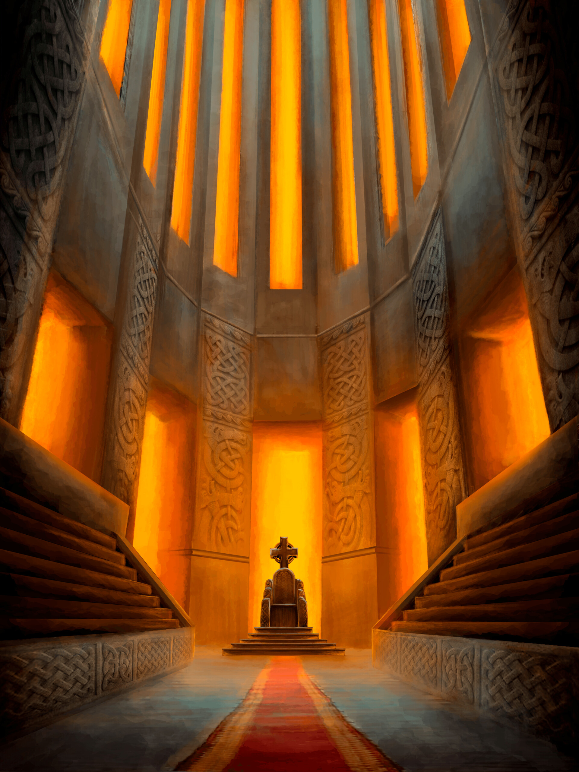 ArtStation - the celtic fire tribe temple