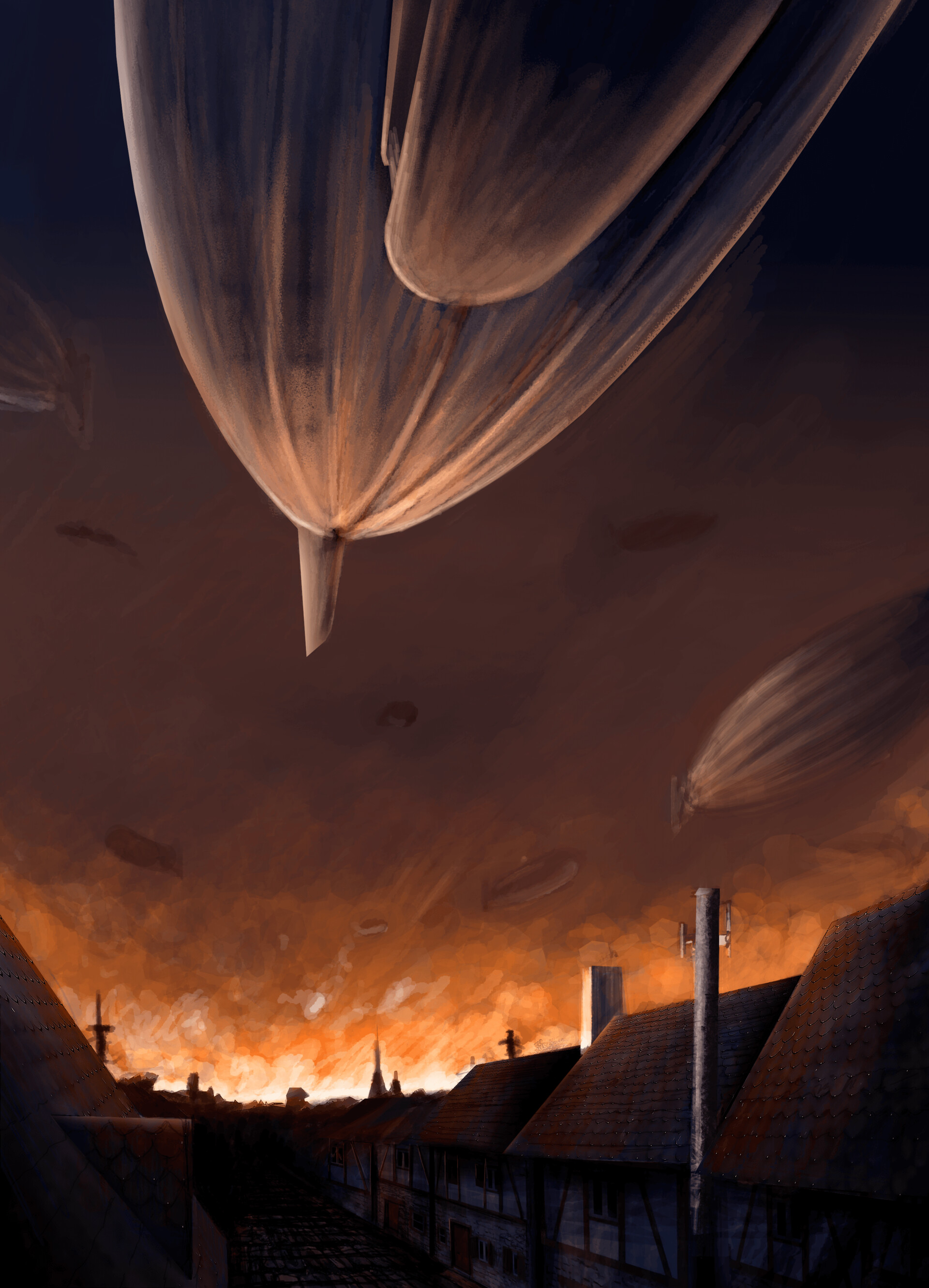 ArtStation - Zeppelin invasion