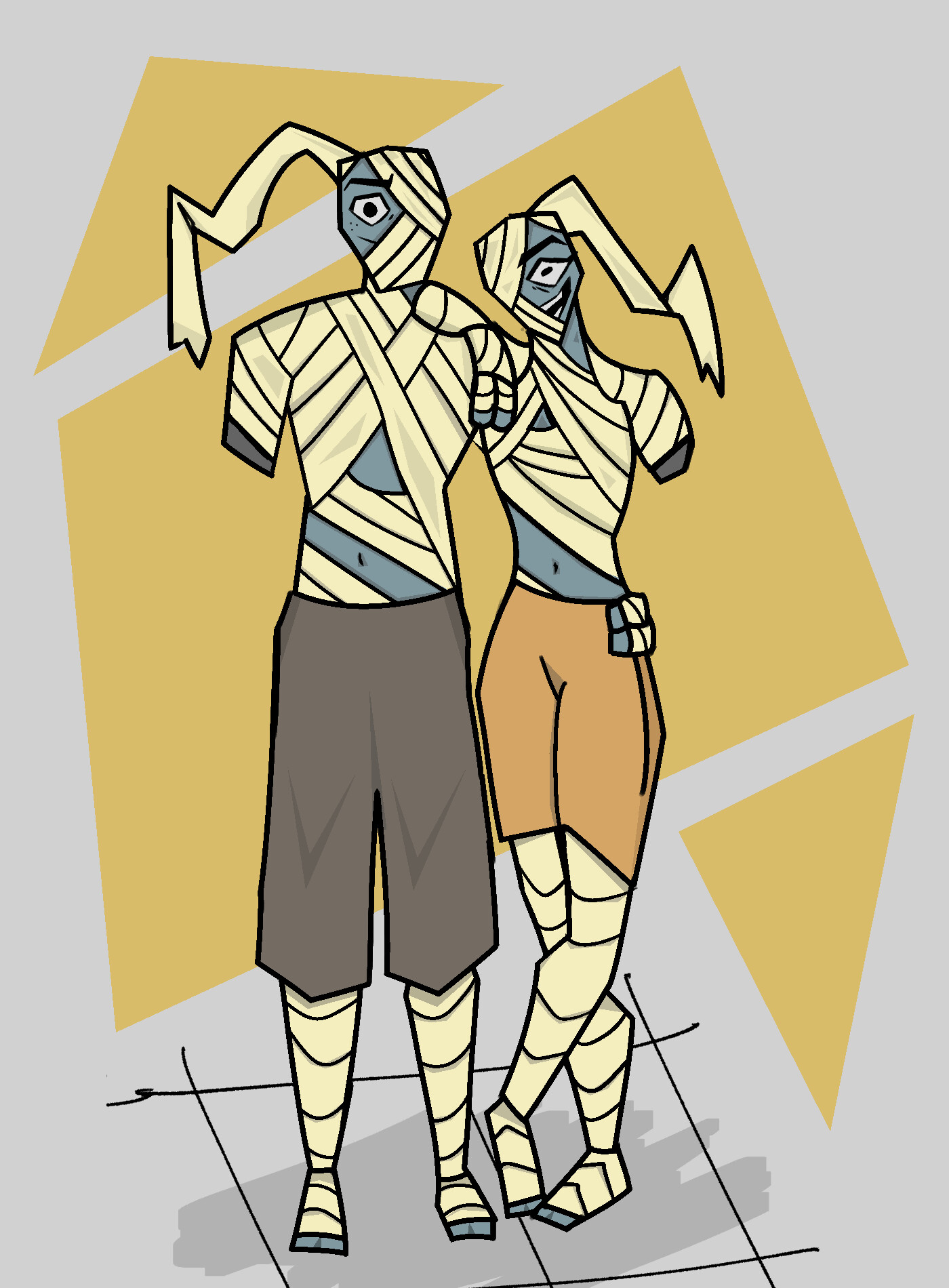 ArtStation - 🔺🪢 Tomb Twins Fighter No. 7 + Color Palette