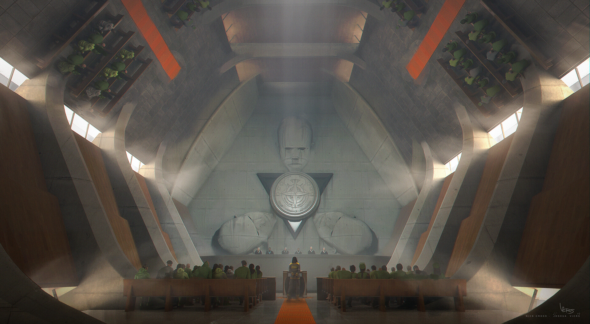ArtStation - Loki Series TVA Courtroom Concepts