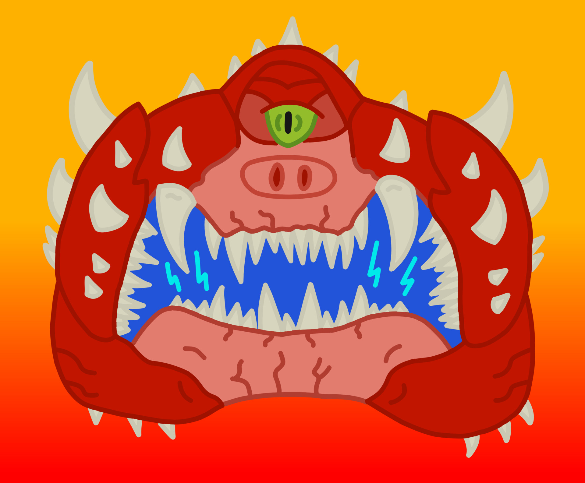 ArtStation - Pipsam - Doom Eternal: Pig Cacodemon