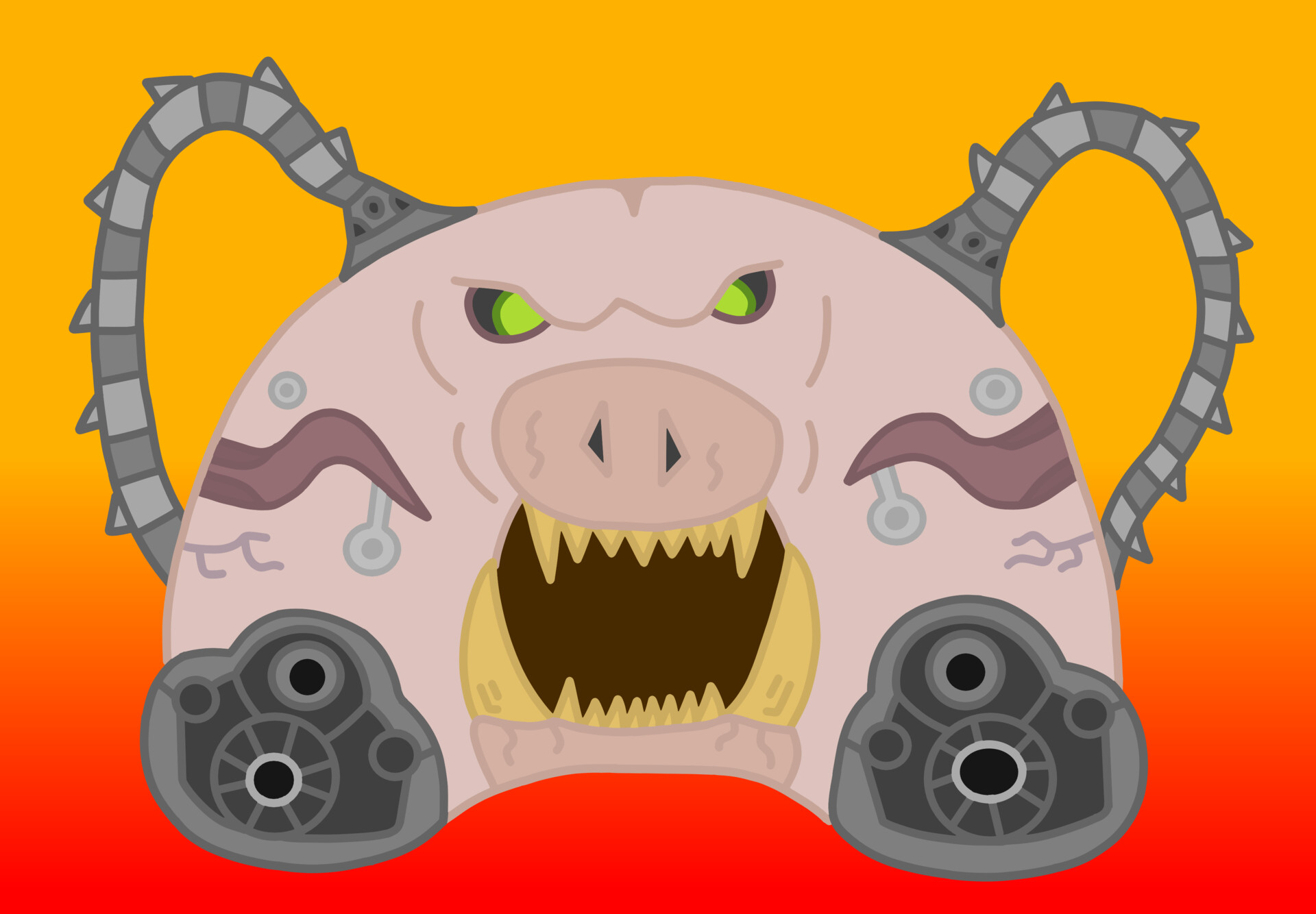 ArtStation - Pipsam - Doom Eternal: Pig Mancubus