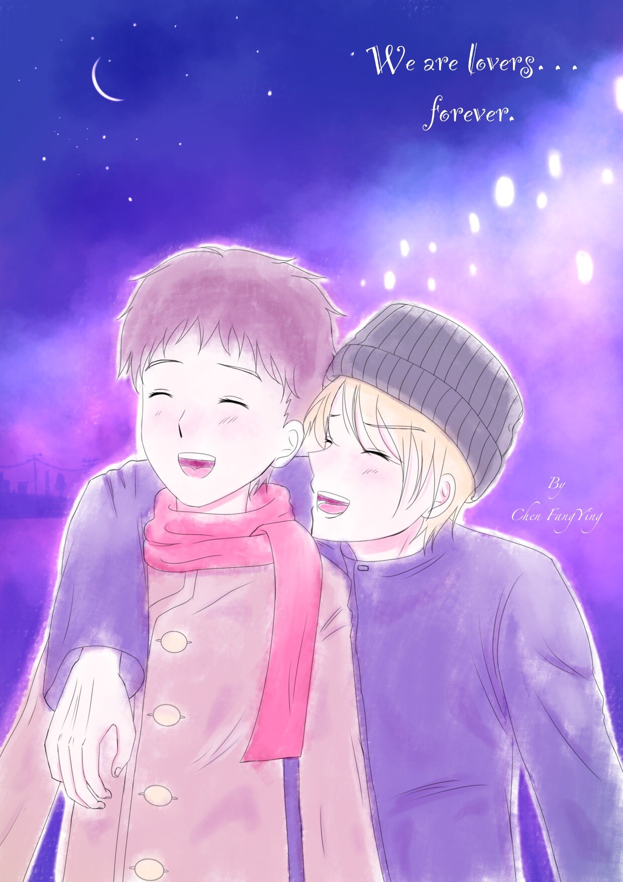 ArtStation - Original BL couple artwork