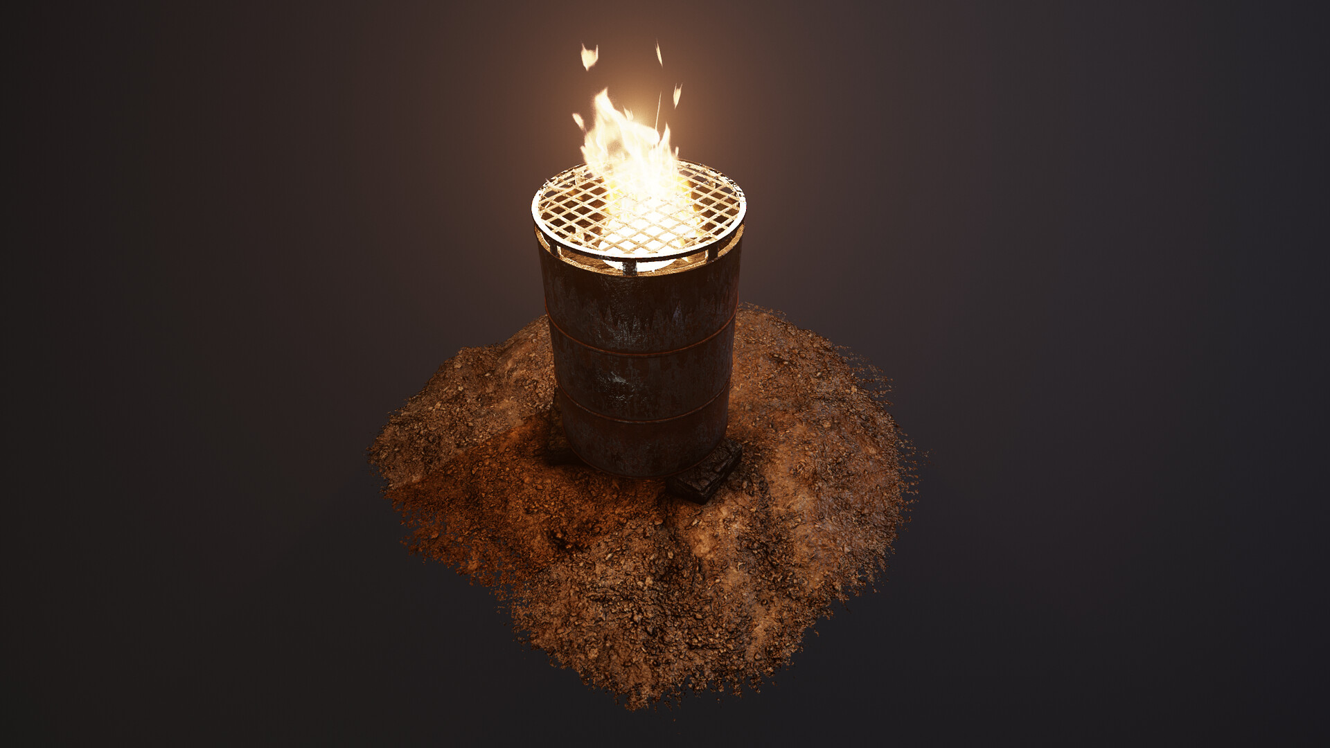 ArtStation - Fire barrel