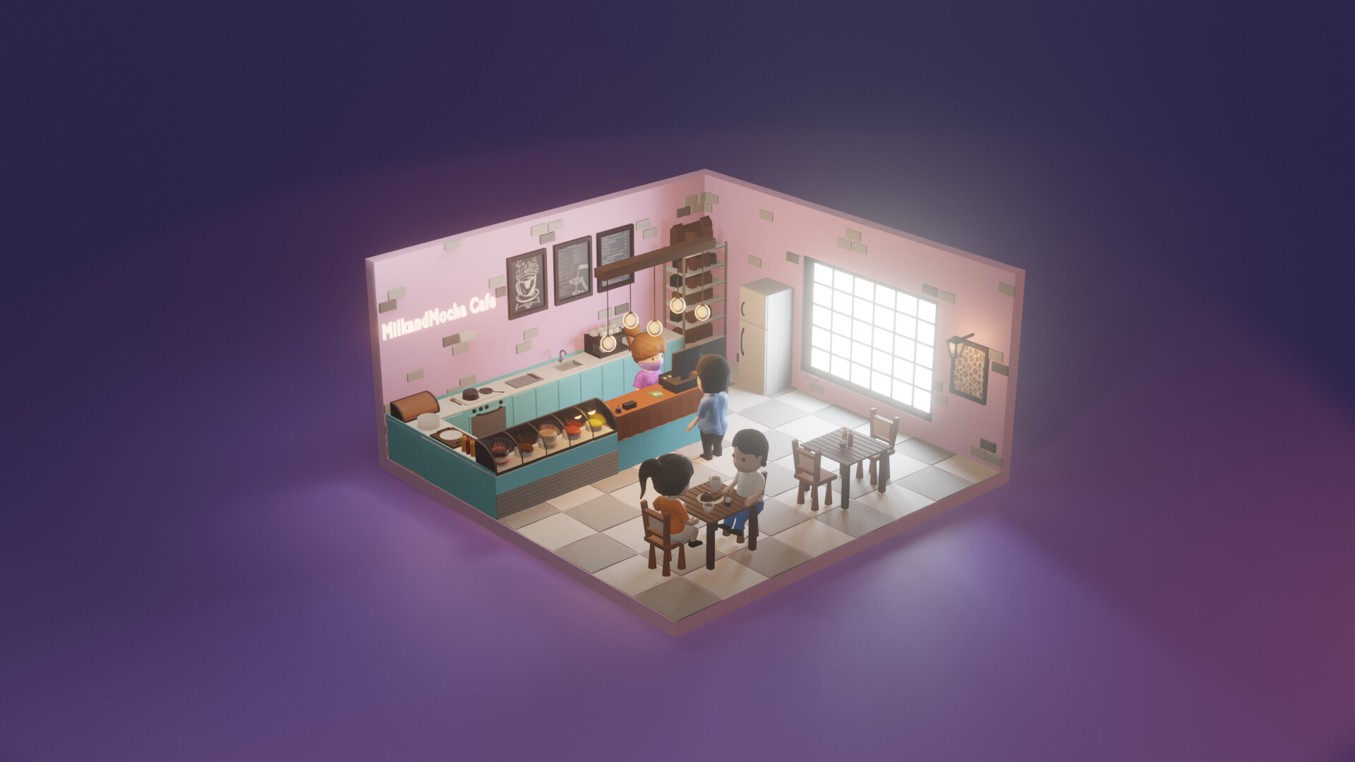 ArtStation - Cafe Design Model & Animation