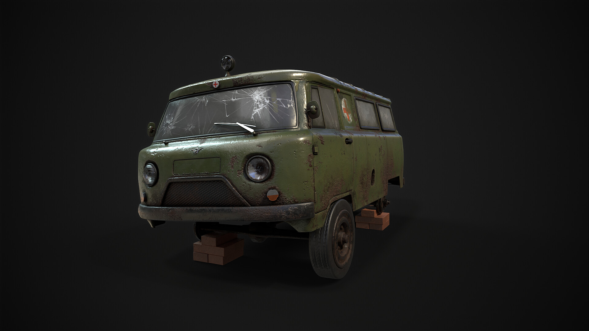 ArtStation - Old UAZ 452 2206 sanitary