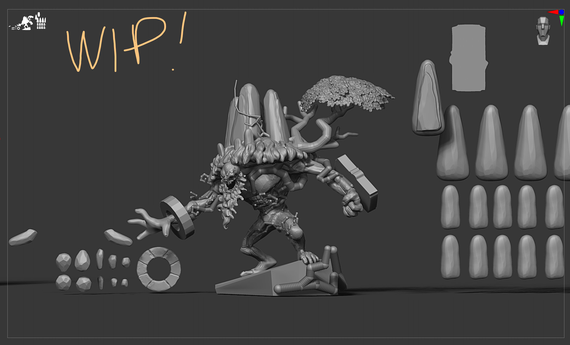 Henning Doose - Elder Forest Elemental Miniature for Archvillain Games ...