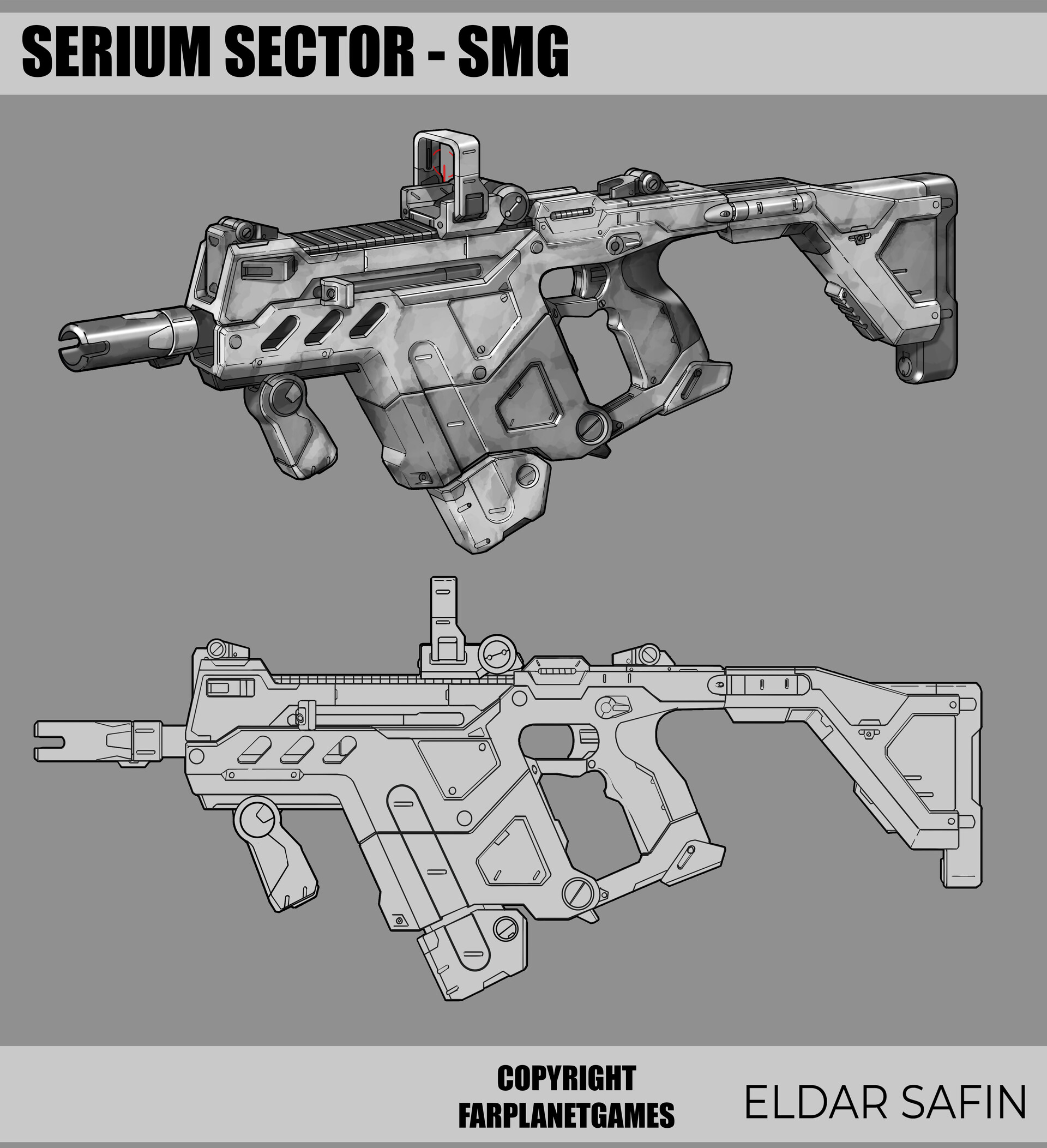 ArtStation - Serium Sector - SMG concept