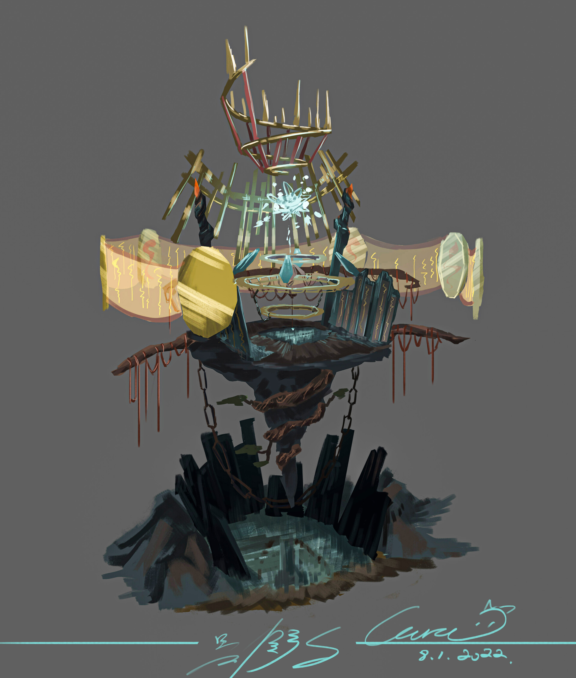 ArtStation - sacrificial altar (prop design
