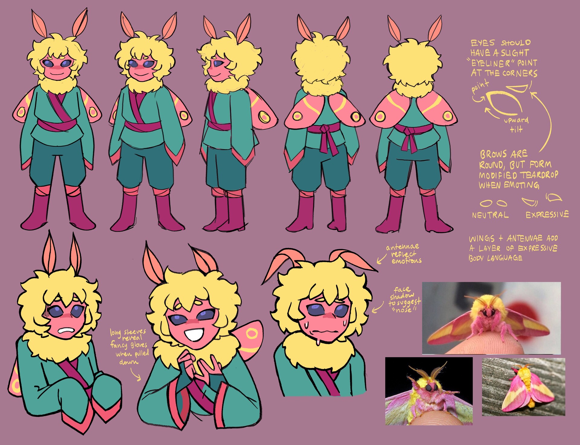 ArtStation - Moth Boy Model Sheet