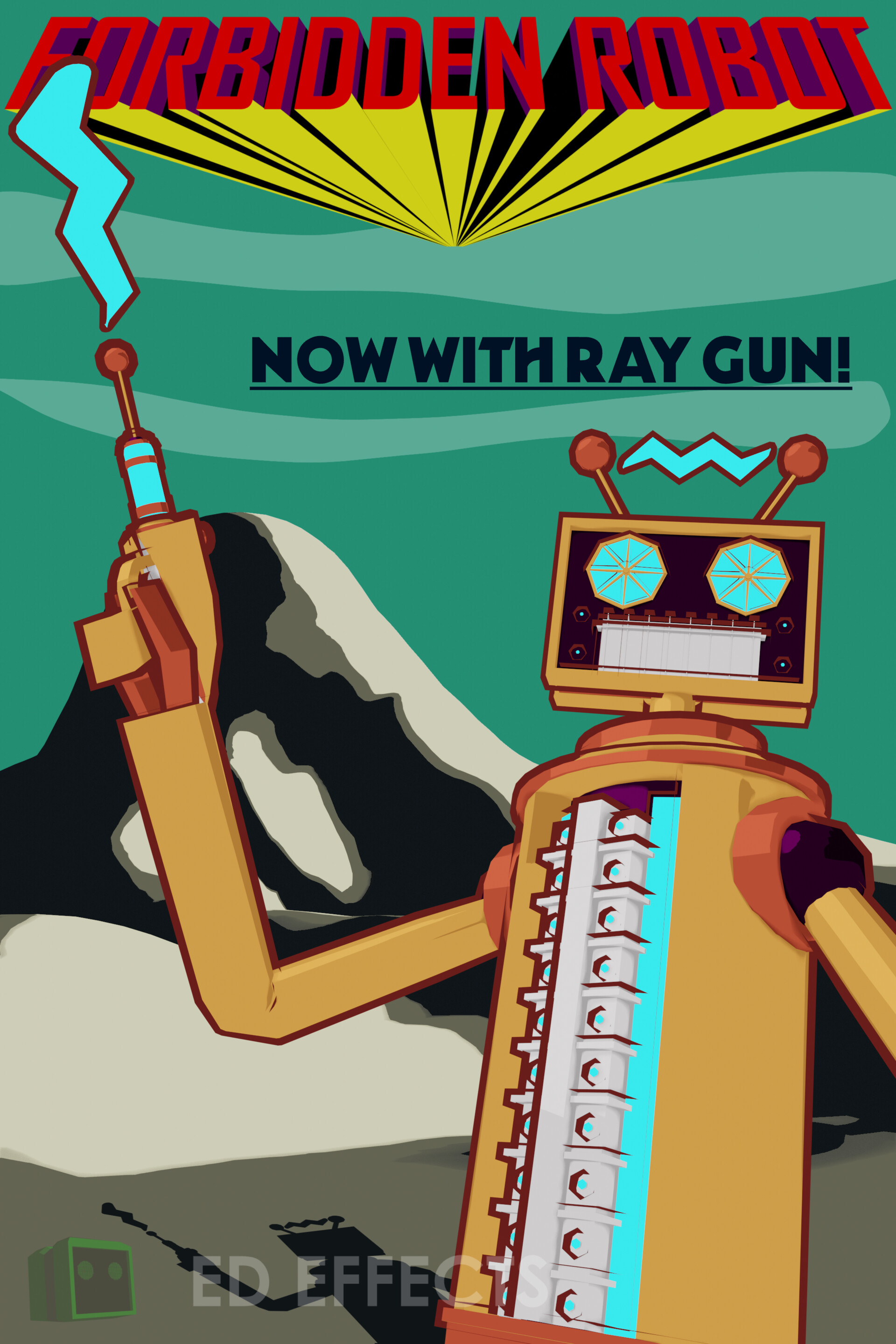 ArtStation - Forbidden Robot: Now With Ray Gun!